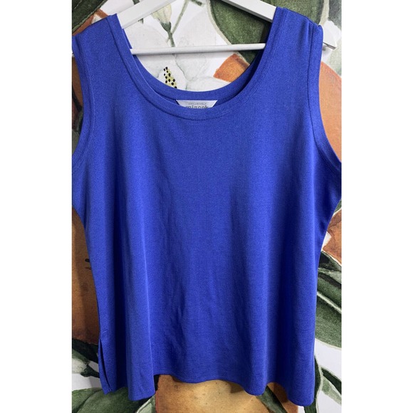 Misook | Tops | Misook Xl Sleeveless Shell Tank Blue | Poshmark